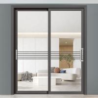 China Modern Aluminum Frame Waterproof Sliding Glass Door for Apartment Kitchen Villa Bedroom Balcony Terrace Durable for sale