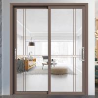 China Modern Aluminum Frame Waterproof Sliding Glass Door for Apartment Kitchen Villa Bedroom Balcony Terrace Durable for sale