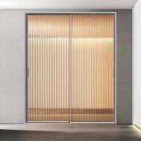 China Modern Double Panel Glass Patio Sliding Door Cost-effective Waterproof Aluminum Frame for Office Home Villa Hotel Interior Use for sale