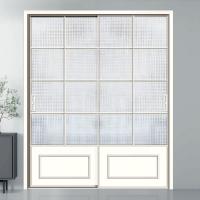 China Modern Double Panel Glass Patio Sliding Door Cost-effective Waterproof Aluminum Frame for Office Home Villa Hotel Interior Use for sale
