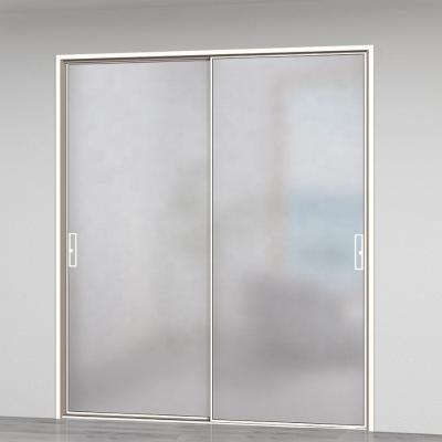 China Kitchen Aluminum Sliding Door Double Bathroom Sliding Glass Door Commercial Interior Bedroom Door Invisible Doors for Hotel for sale