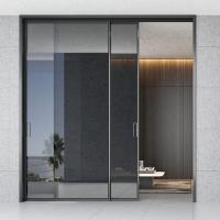 China Kitchen Aluminum Sliding Door Double Bathroom Sliding Glass Door Commercial Interior Bedroom Door Invisible Doors for Hotel for sale