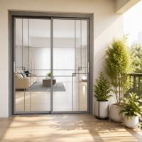China Modern Interior Bathroom Swinging Sliding Glass Door Aluminum Frame Customized Color Waterproof Minimalist Design for Kitchen for sale