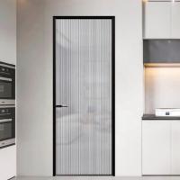 China Modern Heat Insulation Aluminum Glass Panel Door with Aluminum Alloy Frame for Kitchen & Bathroom for sale