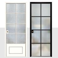 China Modern Heat Insulation Aluminum Glass Panel Door with Aluminum Alloy Frame for Kitchen & Bathroom for sale