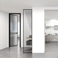 China Modern Heat Insulation Aluminum Glass Panel Door with Aluminum Alloy Frame for Kitchen & Bathroom for sale