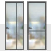 China Ultra-narrow Frame Aluminum Alloy Waterproof Kitchen Bathroom Door Glass Panel Single Swing Door Modern Minimalist Hotel Bedroom for sale