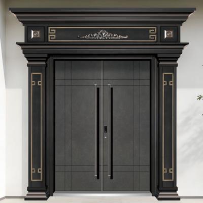 China High Quality Modern Anti-theft Zinc Alloy Fire Rated Entry Door Apartments Villa House Security Front Entrance Thermal Exterior for sale