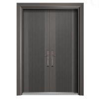 China Luxury Metal Modern Entry Door Anti-Theft Durable Wind-resistant Customized Exterior Swing Door for sale