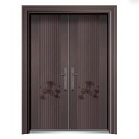 China Luxury Metal Modern Entry Door Anti-Theft Durable Wind-resistant Customized Exterior Swing Door for sale
