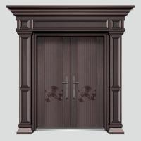 China Luxury Metal Modern Entry Door Anti-Theft Durable Wind-resistant Customized Exterior Swing Door for sale