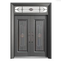 China Zinc Alloy Steel Villa Swing Anti-Theft Entry Security Door Noise-Preventive Double Entrance Heat-Insulation Modern Style for sale