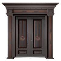 China Zinc Alloy Steel Villa Swing Anti-Theft Entry Security Door Noise-Preventive Double Entrance Heat-Insulation Modern Style for sale