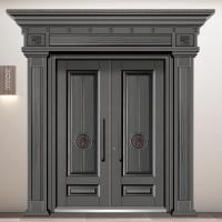 China Zinc Alloy Steel Villa Swing Anti-Theft Entry Security Door Noise-Preventive Double Entrance Heat-Insulation Modern Style for sale