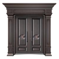 China Zinc Alloy Steel Villa Swing Anti-Theft Entry Security Door Noise-Preventive Double Entrance Heat-Insulation Modern Style for sale