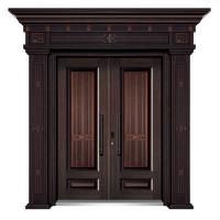 China Zinc Alloy Steel Villa Swing Anti-Theft Entry Security Door Noise-Preventive Double Entrance Heat-Insulation Modern Style for sale