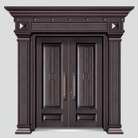China Zinc Alloy Steel Villa Swing Anti-Theft Entry Security Door Noise-Preventive Double Entrance Heat-Insulation Modern Style for sale
