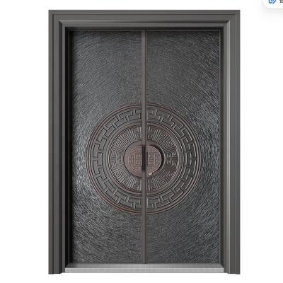 China High-End Zinc Alloy Modern Security Bulletproof Swing Entry Door Villa Apartment Exterior Anti-theft Painted Finish Outdoor for sale