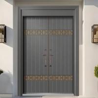 China High-End Zinc Alloy Modern Security Bulletproof Swing Entry Door Villa Apartment Exterior Anti-theft Painted Finish Outdoor for sale