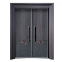 China High-End Zinc Alloy Modern Security Bulletproof Swing Entry Door Villa Apartment Exterior Anti-theft Painted Finish Outdoor for sale