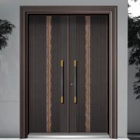 China High-End Zinc Alloy Modern Security Bulletproof Swing Entry Door Villa Apartment Exterior Anti-theft Painted Finish Outdoor for sale