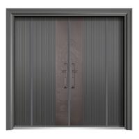 China Modern Aluminum Waterproof Entry Door Customized Luxury Residential Anti-Theft Villa Double Swing Doors for sale