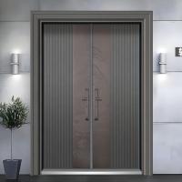 China Modern Aluminum Waterproof Entry Door Customized Luxury Residential Anti-Theft Villa Double Swing Doors for sale