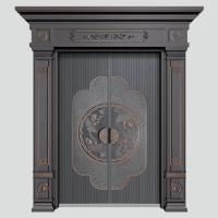 China Modern Minimalist Aluminum Alloy Security Exterior Swing Entry Door Burglarproof Villa Apartment Smart Water Resistant Outdoor for sale