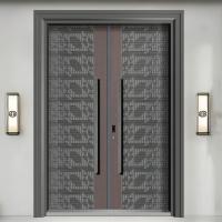 China Modern Steel Waterproof Fire Rated Exterior Entrance Parent Door Hotel Gate Luxury Residential Anti-Theft Villa Double Swing for sale
