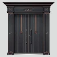 China Modern Design Custom Aluminum Security Entry Doors High-End Decorative Front Entrance Fire Rated Water Apartment Outdoor for sale
