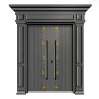 China Modern Design Custom Aluminum Security Entry Doors High-End Decorative Front Entrance Fire Rated Water Apartment Outdoor for sale