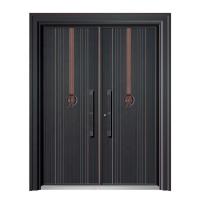 China Steel Security Modern Apartment Entry Door with Swing Design Water Resistant Luxury Villa Exterior Outdoor Door for sale