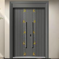 China Steel Security Modern Apartment Entry Door with Swing Design Water Resistant Luxury Villa Exterior Outdoor Door for sale