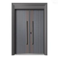 China Steel Security Modern Apartment Entry Door with Swing Design Water Resistant Luxury Villa Exterior Outdoor Door for sale