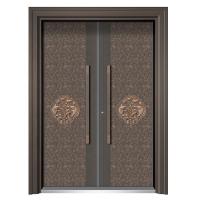 China Steel Security Modern Apartment Entry Door with Swing Design Water Resistant Luxury Villa Exterior Outdoor Door for sale