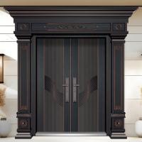 China Modern Villa Wind-Resistant Stainless Steel Entry Door with Non-Deformable Structure Waterproof Exterior Entrance Security Door for sale