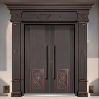 China Modern Villa Wind-Resistant Stainless Steel Entry Door with Non-Deformable Structure Waterproof Exterior Entrance Security Door for sale