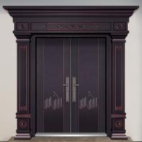 China Modern Villa Wind-Resistant Stainless Steel Entry Door with Non-Deformable Structure Waterproof Exterior Entrance Security Door for sale