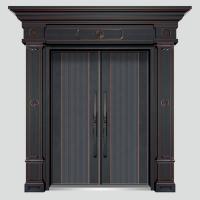 China Stainless Steel Exterior Entry Door Modern Durable Apartment Villa Reinforced Frames Double Swing Doors Waterproof Security for sale
