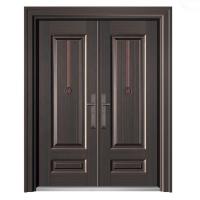 China Modern Steel Customizable Waterproof Armored Exterior Security Anti-Theft Swing Front Entry Door Outdoor Residential Villa for sale