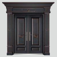 China Modern Steel Customizable Waterproof Armored Exterior Security Anti-Theft Swing Front Entry Door Outdoor Residential Villa for sale