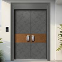 China Heavy Duty Security Stainless Steel Swing Door Luxury Villa Exterior Entry Door Modern Anti-Theft Double Door Apartment for sale