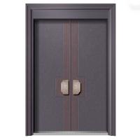 China Heavy Duty Security Stainless Steel Swing Door Luxury Villa Exterior Entry Door Modern Anti-Theft Double Door Apartment for sale