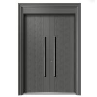 China Heavy Duty Security Stainless Steel Swing Door Luxury Villa Exterior Entry Door Modern Anti-Theft Double Door Apartment for sale