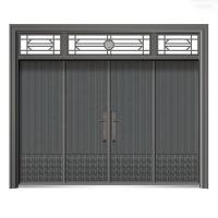China Heavy Duty Security Stainless Steel Swing Door Luxury Villa Exterior Entry Door Modern Anti-Theft Double Door Apartment for sale