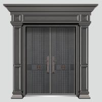 China Luxury Modern Stainless Steel Security Anti-theft Double Entrance Exterior Villa Front Main Entry Door Waterproof for sale