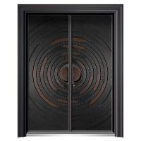China Luxury Modern Stainless Steel Security Anti-theft Double Entrance Exterior Villa Front Main Entry Door Waterproof for sale