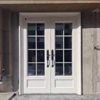 China Factory Outlet Aluminum Entrance Security Door Main Swing Double Entry Door Modern Aluminum Exterior Front Door with Glass Panel for sale