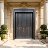 China Modern Aluminum Entrance Door Customized Exterior Front Entry Door for Villa Apartment & Outdoor Use with Security Features for sale