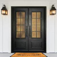 China Modern Aluminum Entrance Door Customized Exterior Front Entry Door for Villa Apartment & Outdoor Use with Security Features for sale